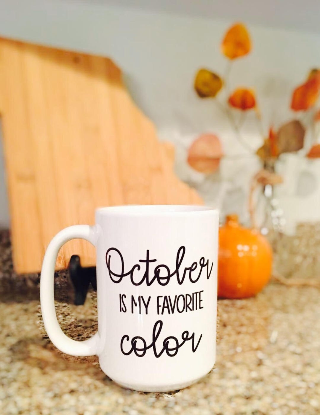 Cute Fall Coffee Mug October is My Favorite Color October - Etsy