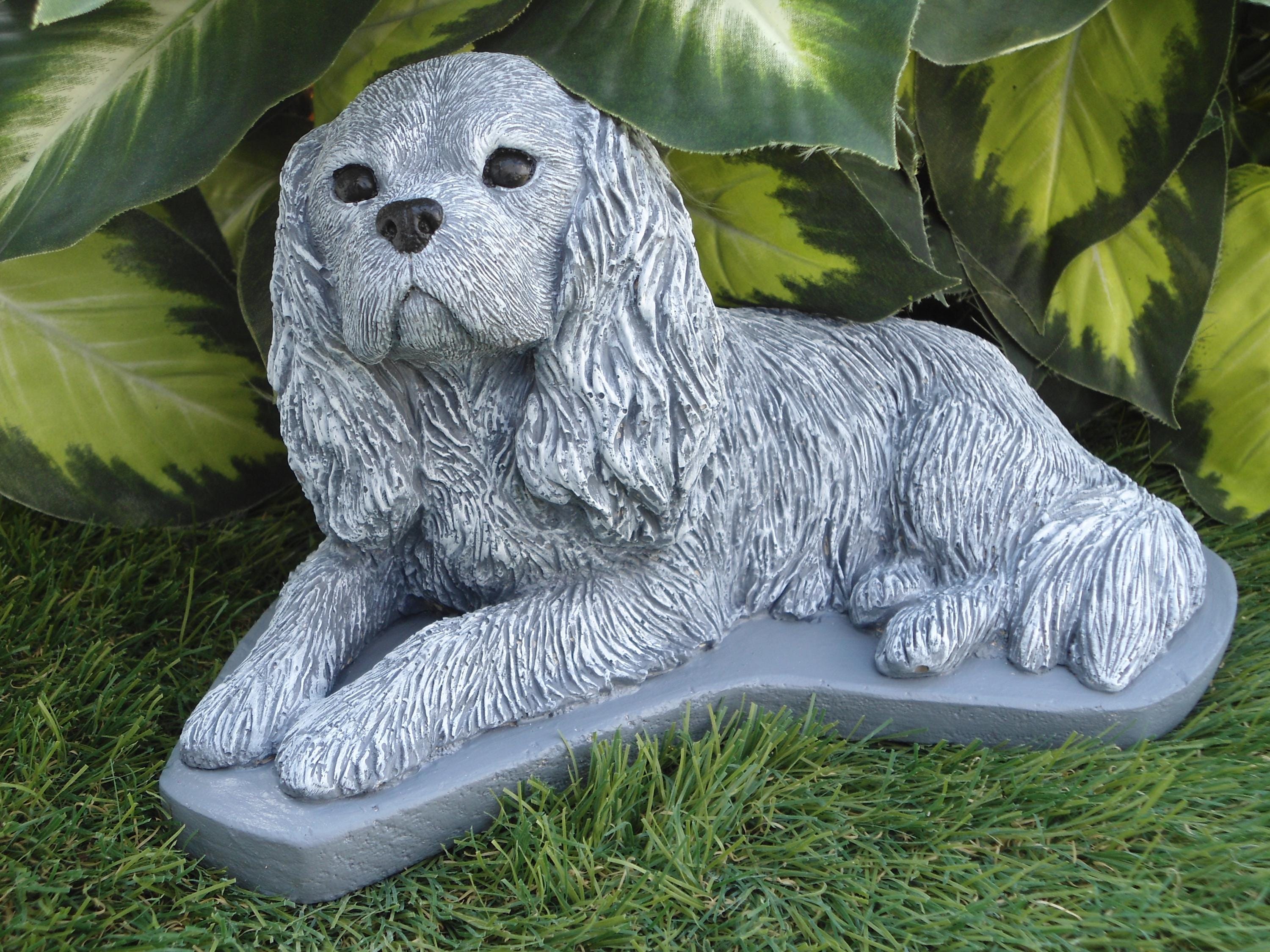 Cavalier King Charles Spaniel Concrete Statue Spaniel Memorial Stone ...