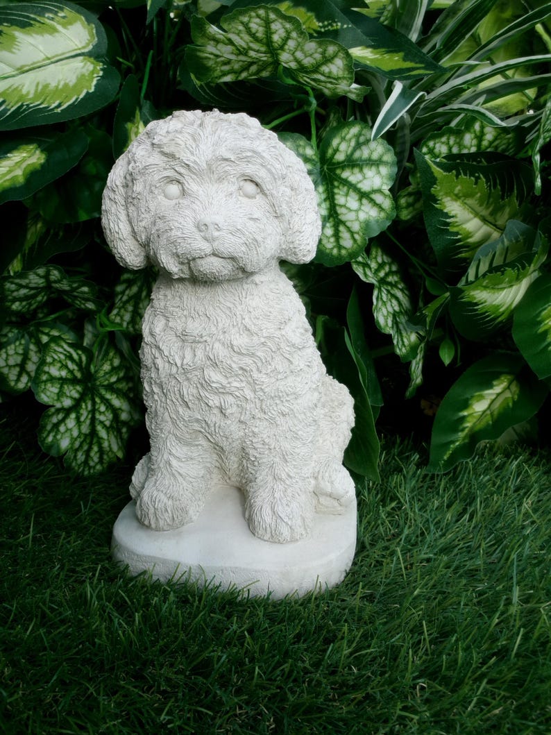 Labradoodle Cavapoo Concrete Dog Statues Dog Lovers Gift Pet Loss ...
