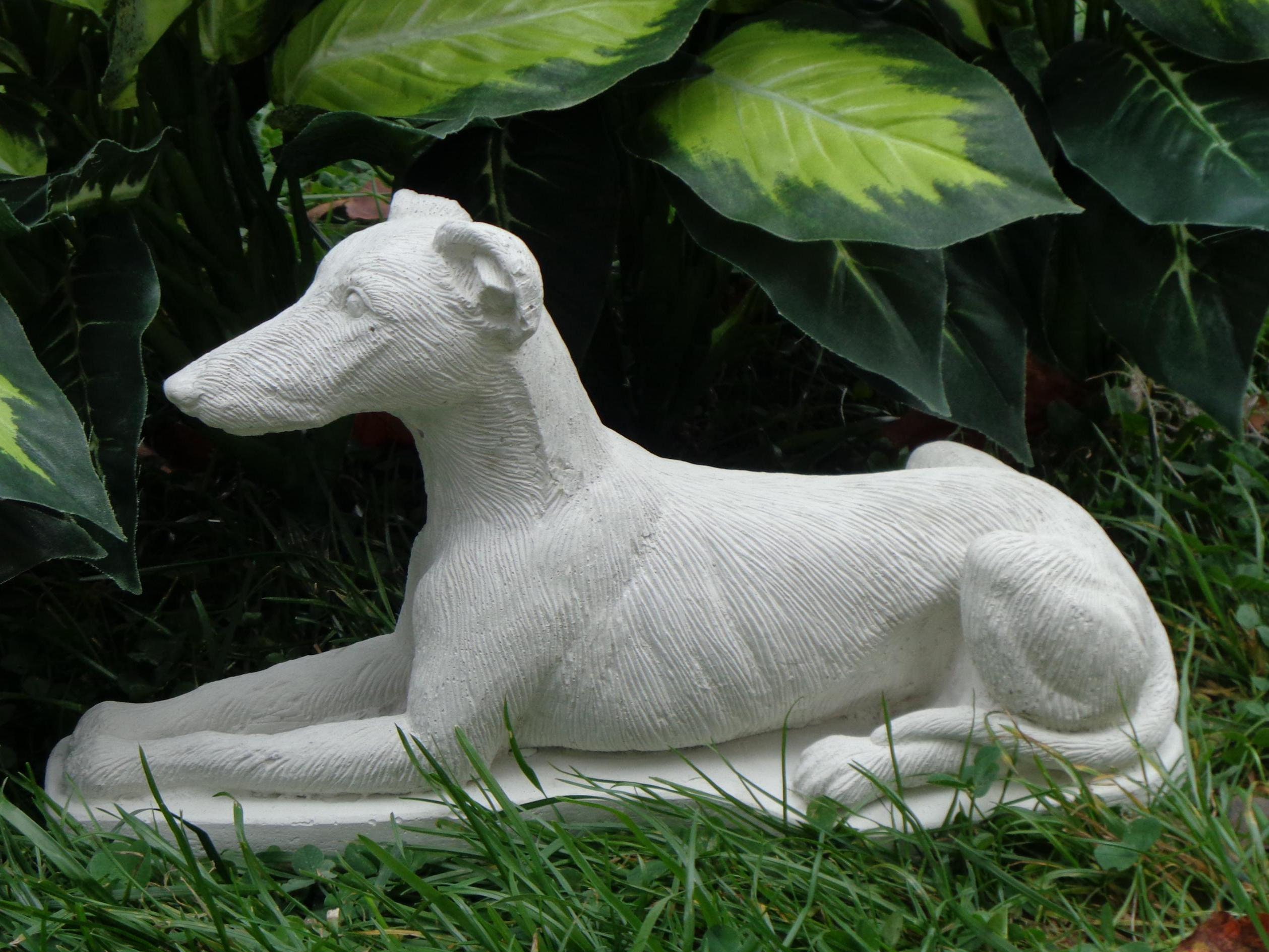 Greyhound Dog Concrete Statue Outdoor Garden Decor Memorial Stone ...