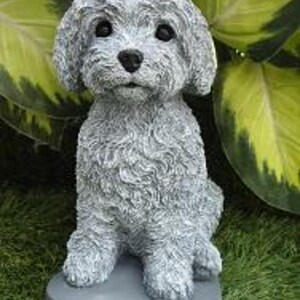 Labradoodle Concrete Statue Dog Lovers Gift Pet Loss Memorial Outdoor ...