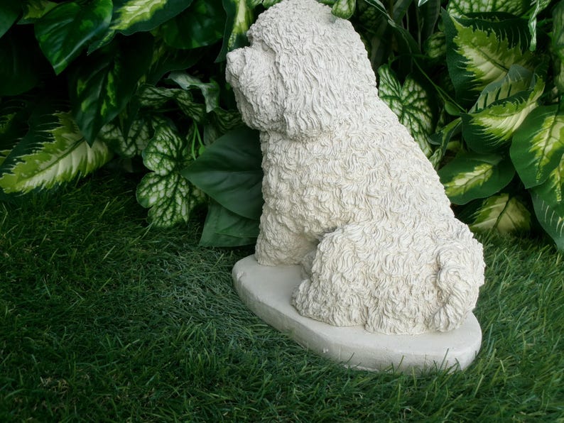 Cavapoo Dog Statue Cockapoo Concrete Statue Pet Loss Memorial Outdoor ...