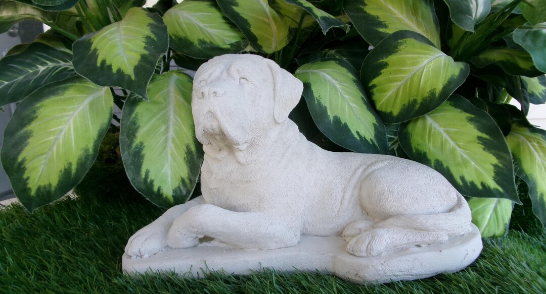 Mastiff Dog Ready to Ship Concrete Statue Waterproof Sealed Memorial ...