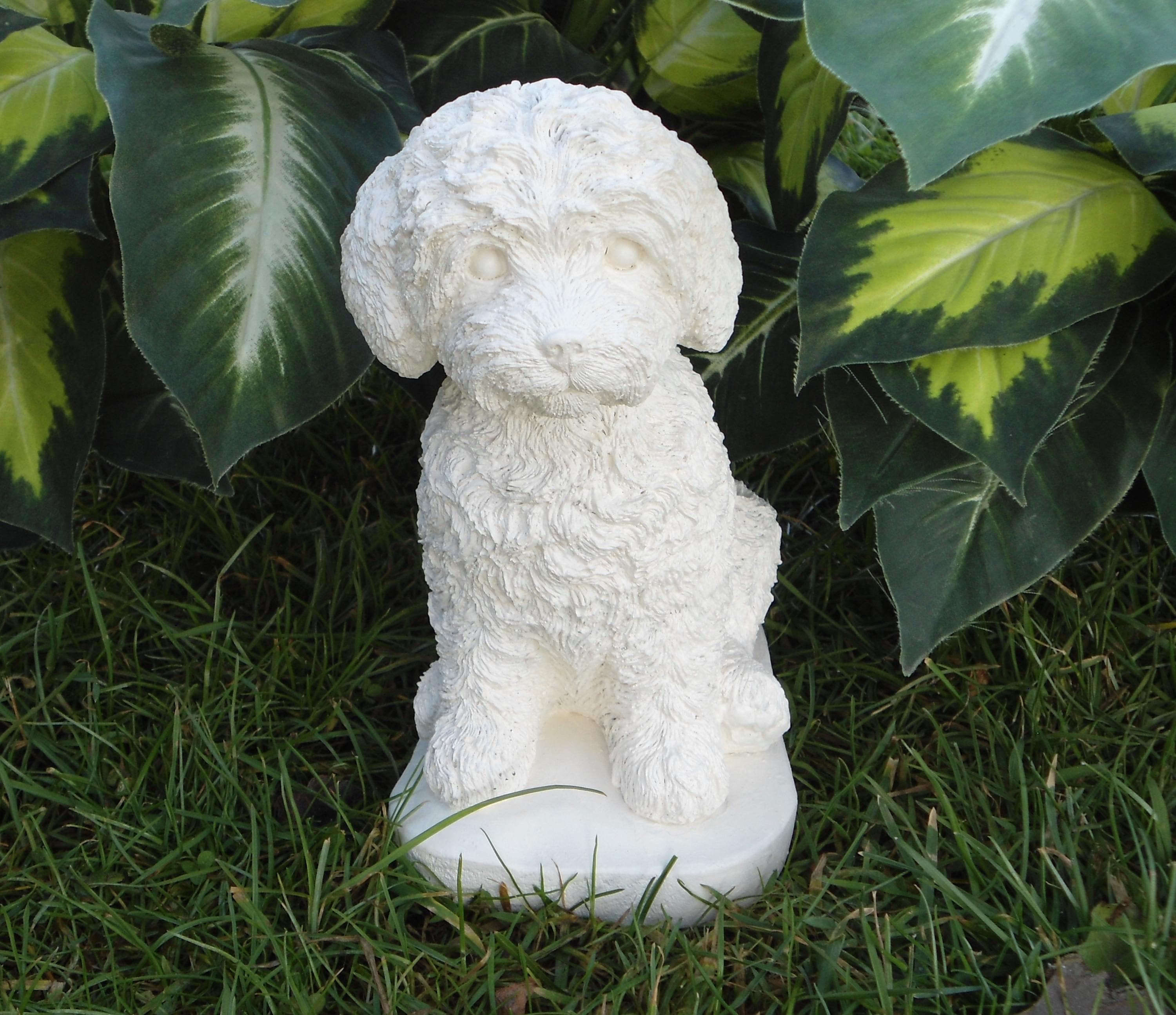 Labradoodle Cockapoo Concrete Dog Statues Home and Garden Decor Doodle ...
