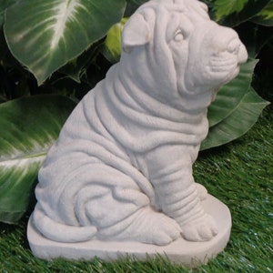 Shar Pei Dog Statue Figurine Concrete Waterproof Sealed or Custom ...