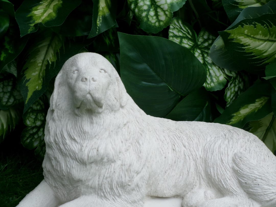 Great Pyrenees Concrete Statue, Figurine, Newfoundland Dog, Sealed ...
