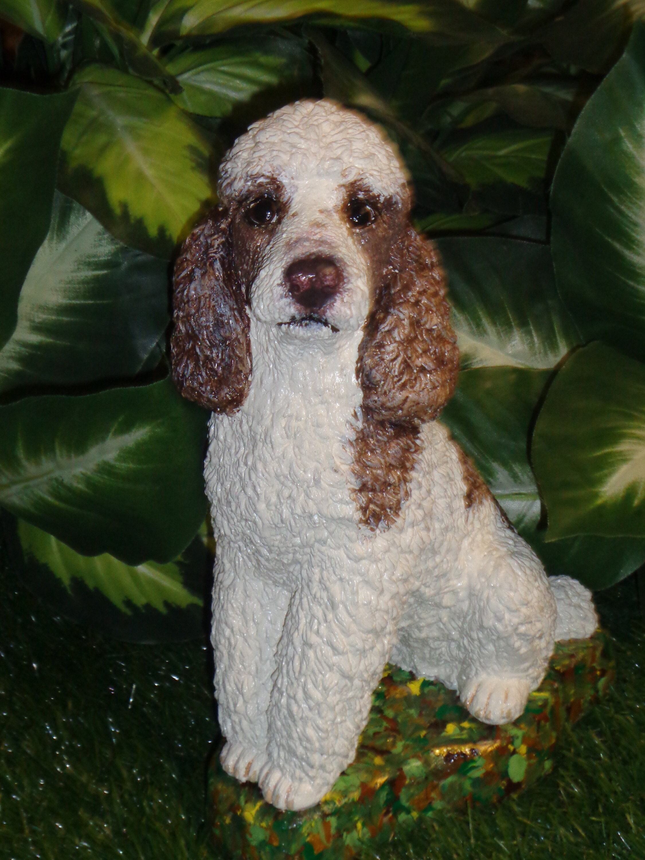 Poodle Concrete Statue Alabaster Monochrome Grey Outdoor Garden Decor ...