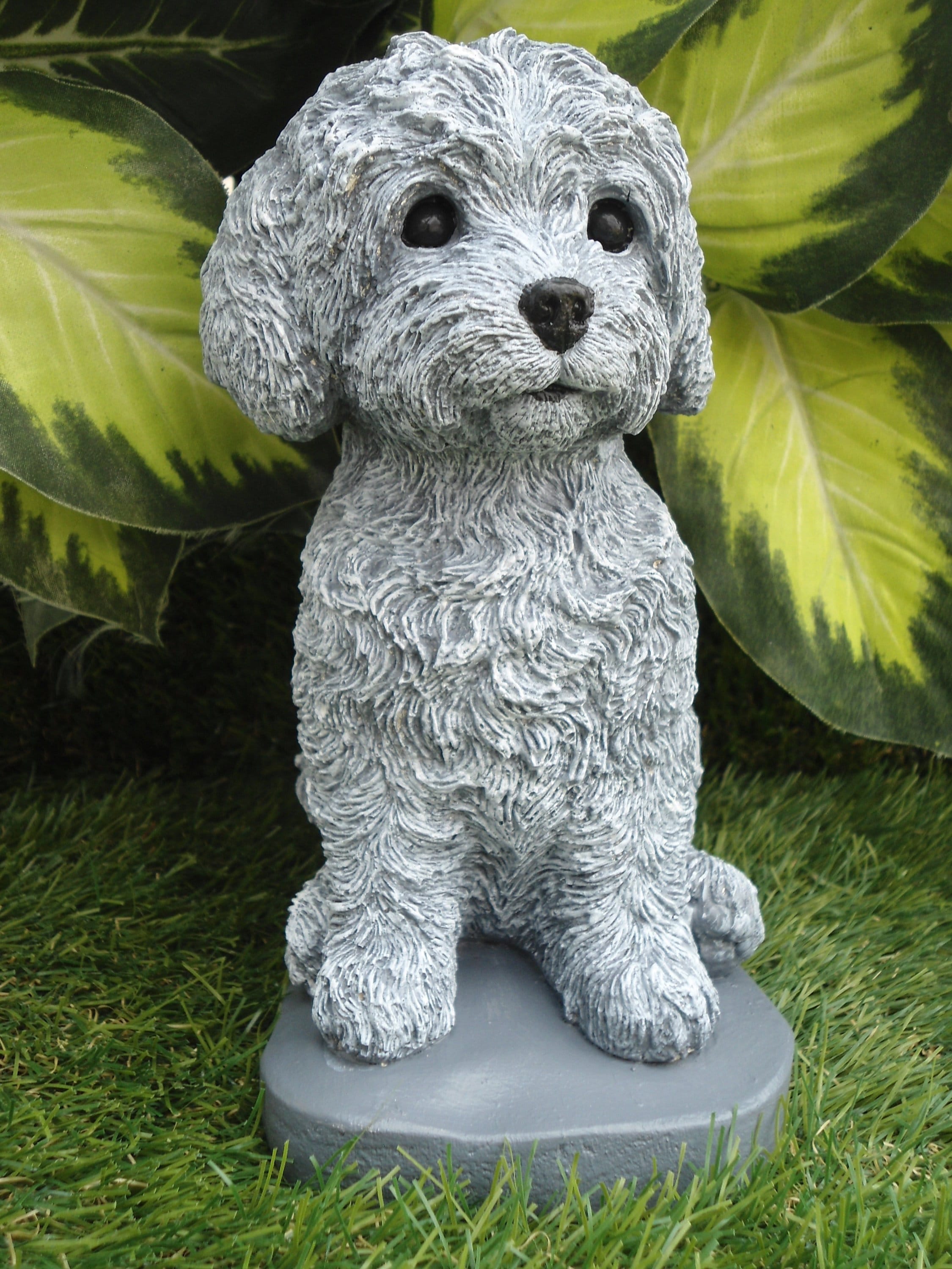 Labradoodle Cockapoo Concrete Dog Statues Home and Garden Decor Doodle ...