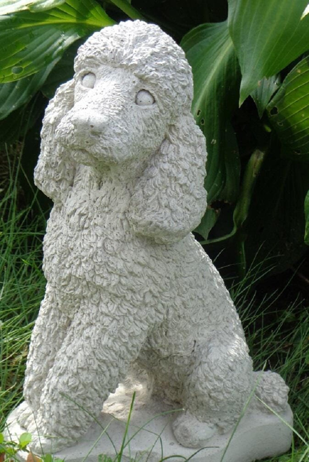 Poodle Concrete Statue Toy Mini Poodle Pet Memorial Stone Waterproof ...
