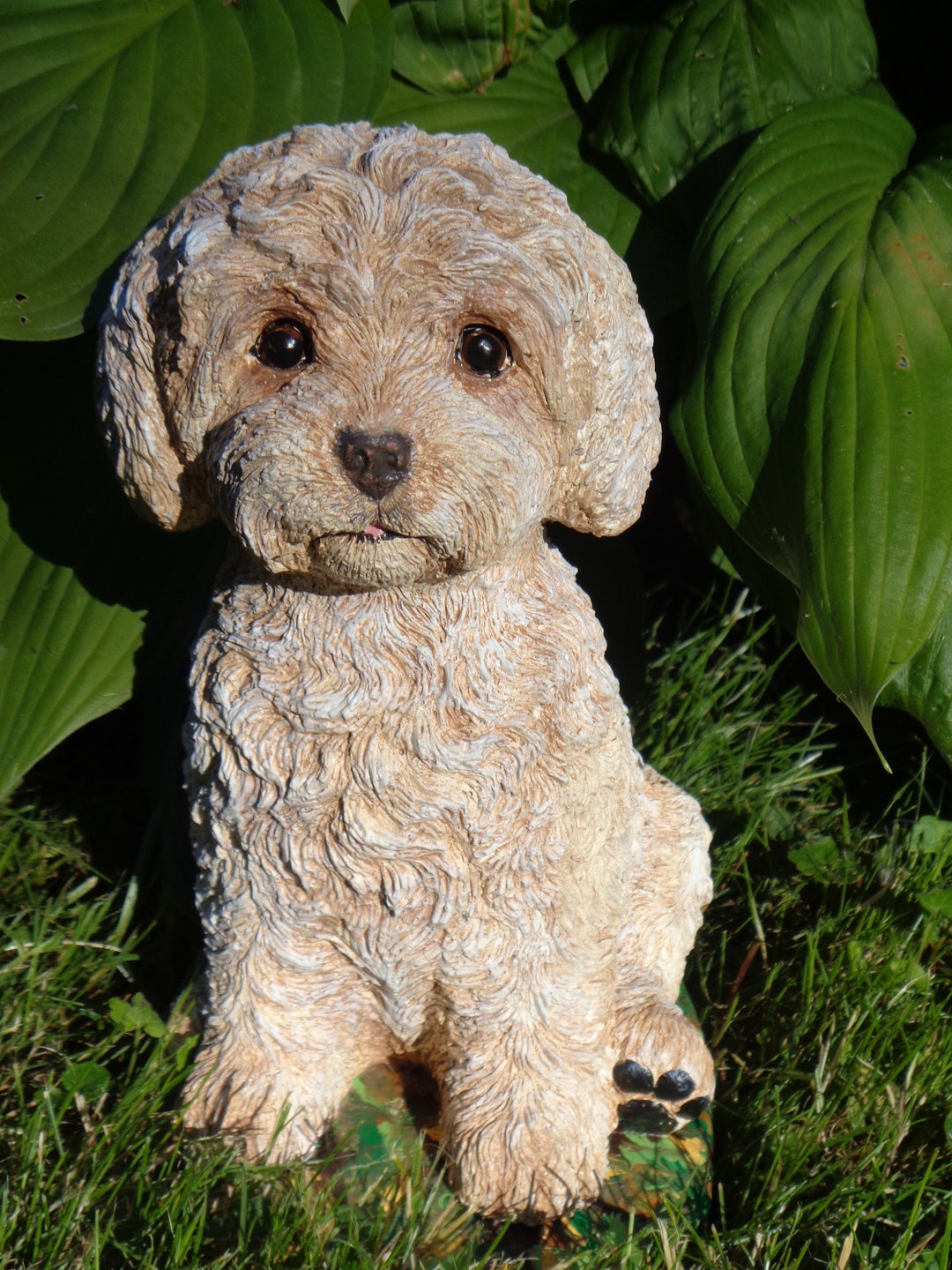 Labradoodle Cockapoo Cavapoo Concrete Statue Custom Mini-me Painted Dog ...