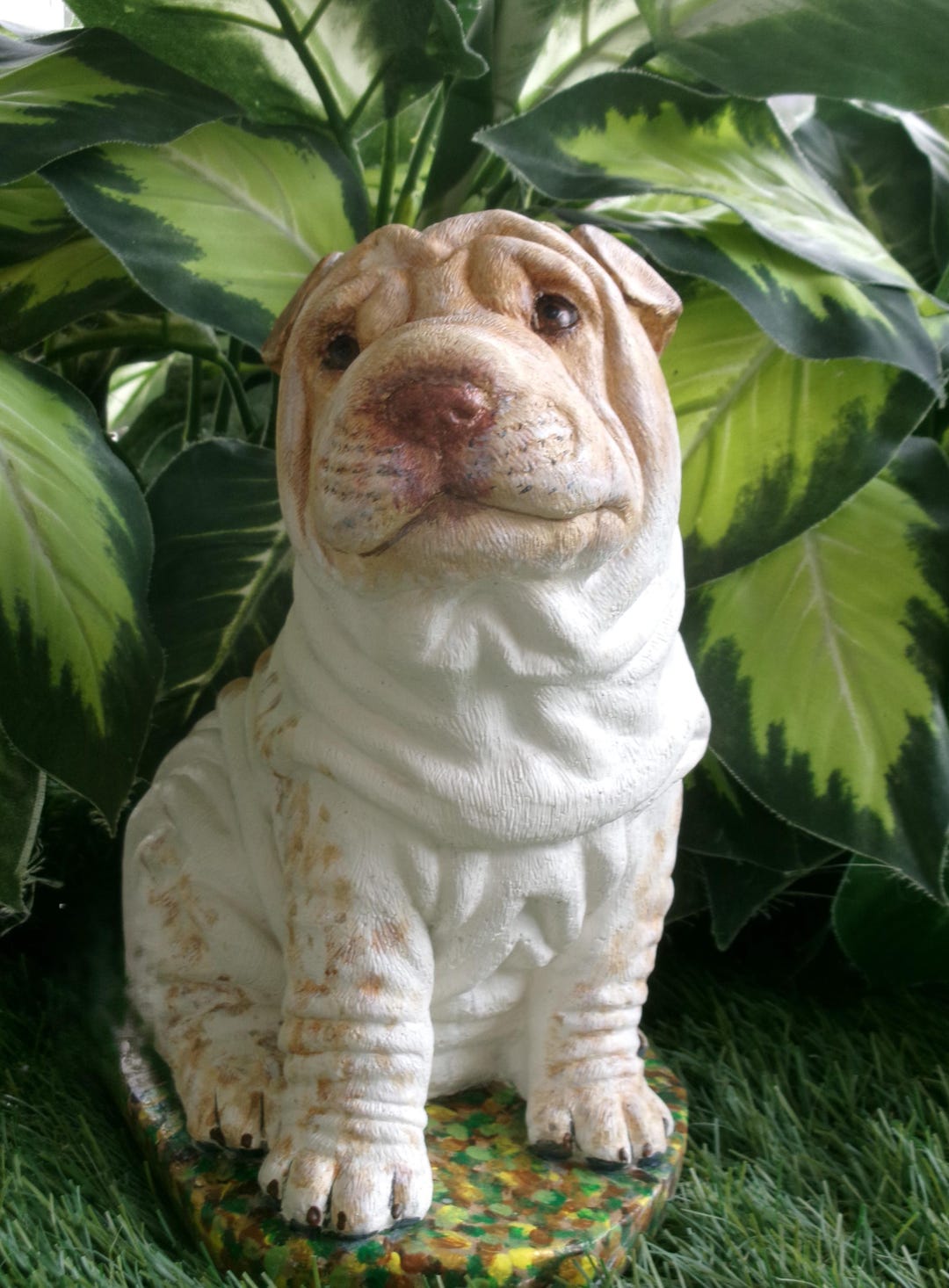 Shar Pei Concrete Statuary Custom Mini-me Painted( per Your Photos) Pet ...