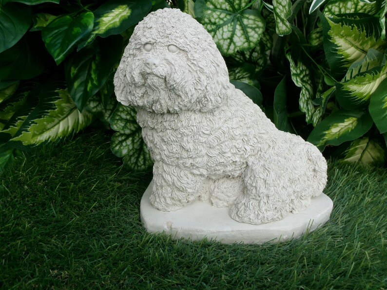 Cavapoo Dog Statue Cockapoo Concrete Statue Pet Loss Memorial Outdoor ...