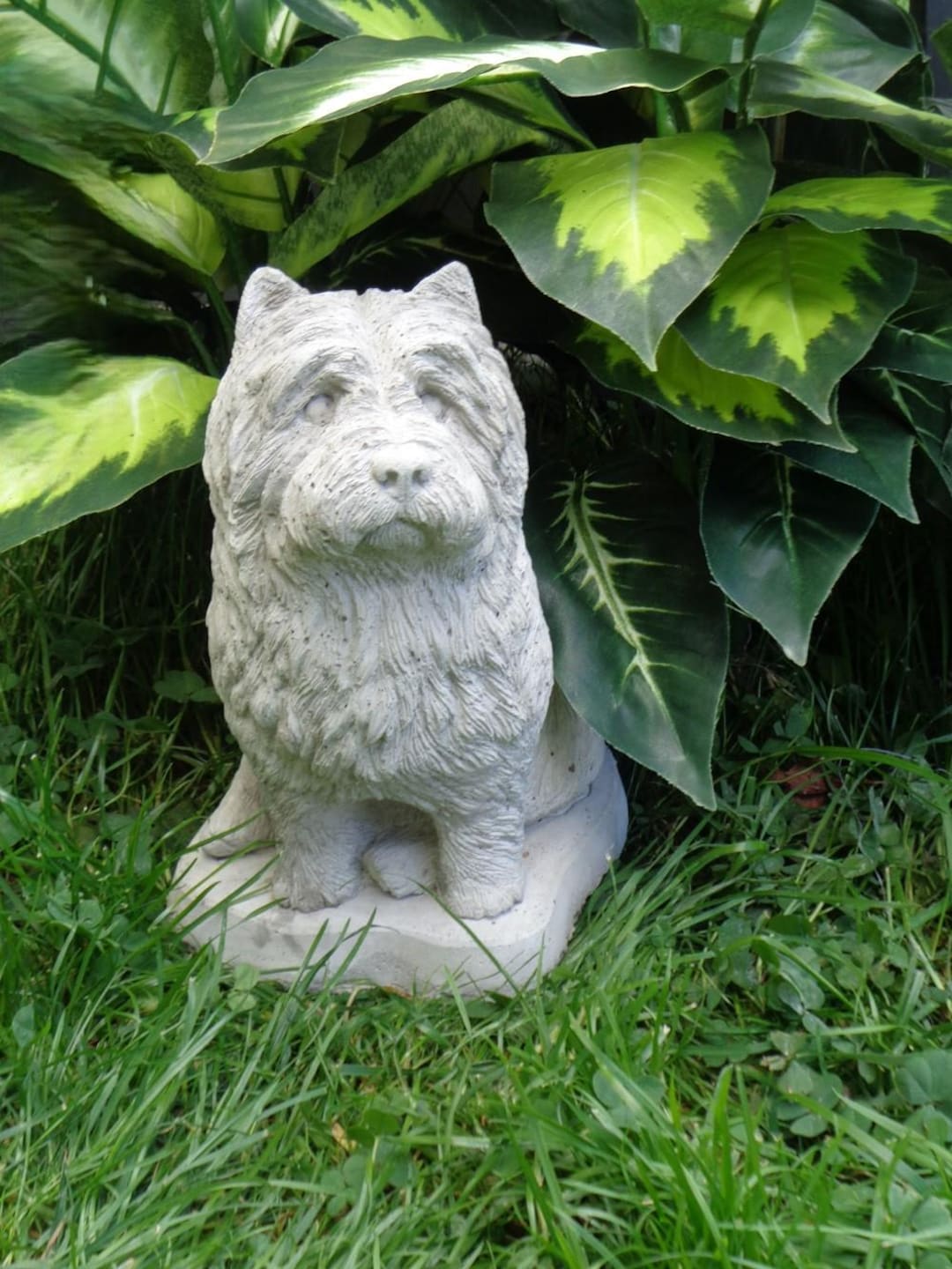 Cairn Terrier Concrete Dog Statue Figurine Outdoor Garden Decor ...