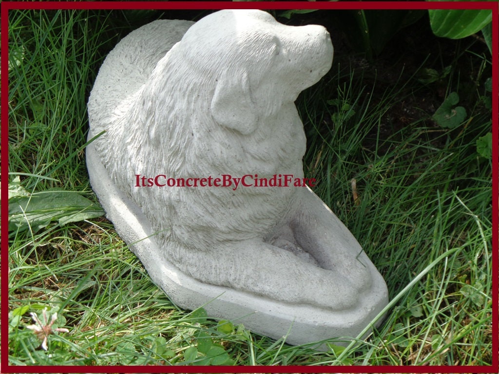 Great Pyrenees Concrete Statue, Figurine, Newfoundland Dog Landseer ...