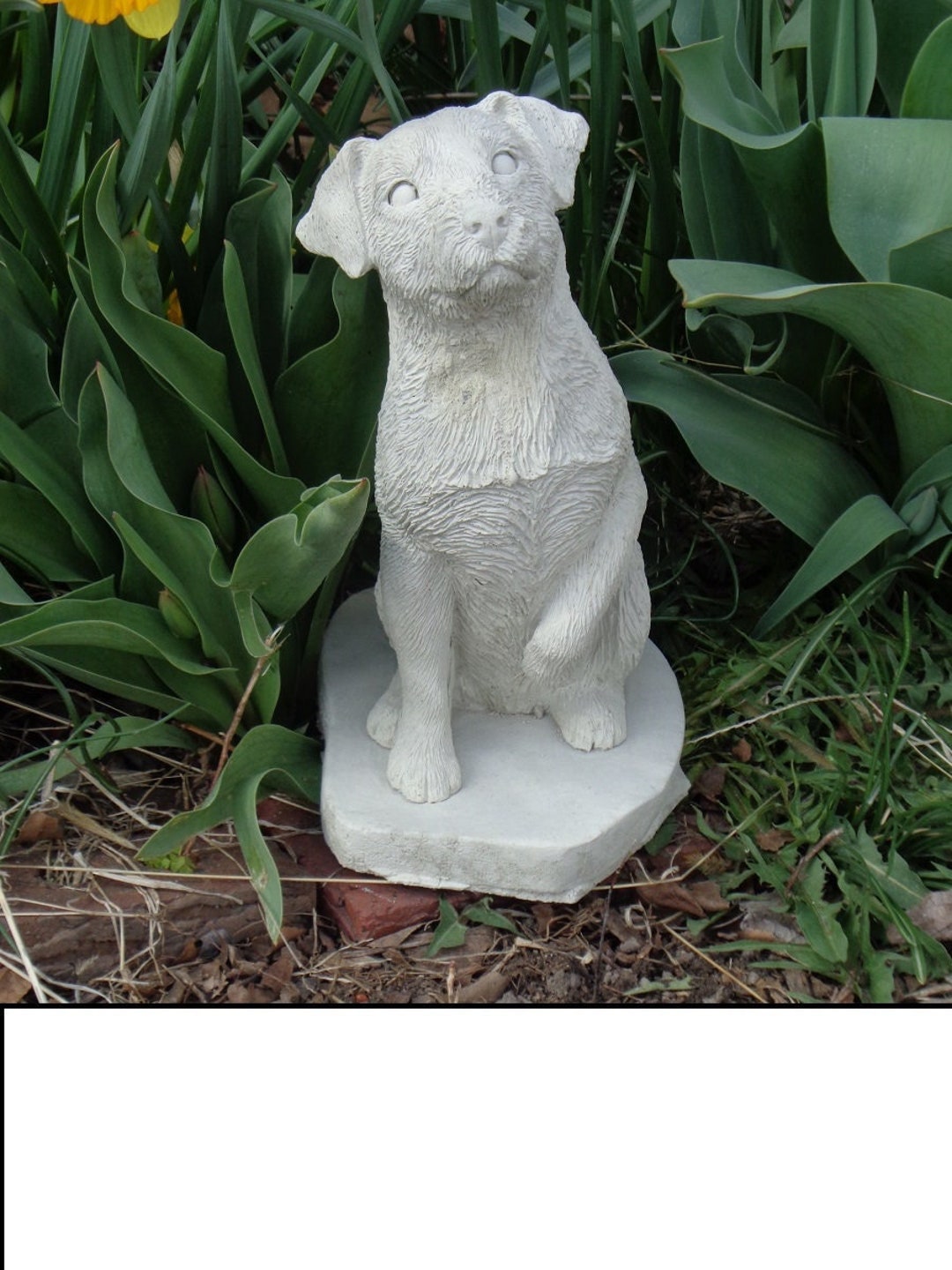 Rough Coat Jack Russell Terrier Gift Concrete Statue, Memory Garden ...