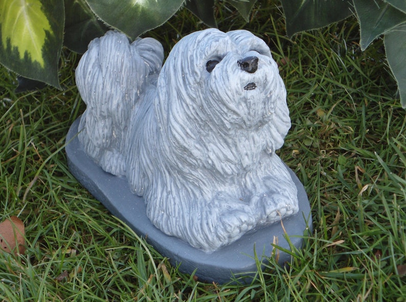 Shih-tzu Dog Lhasa Apso Concrete Statue Figurinepet Loss - Etsy