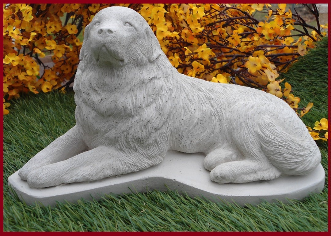 Great Pyrenees Concrete Statue, Figurine, Newfoundland Dog, Sealed ...