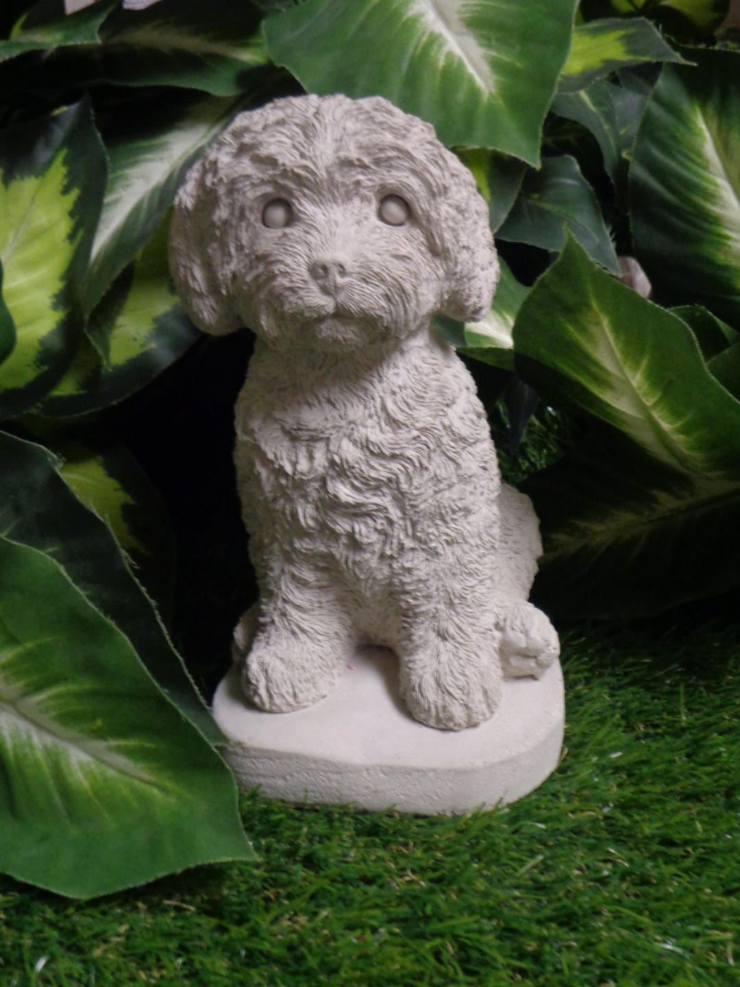 Labradoodle Concrete Statue Dog Lovers Gift Pet Loss Memorial Outdoor ...