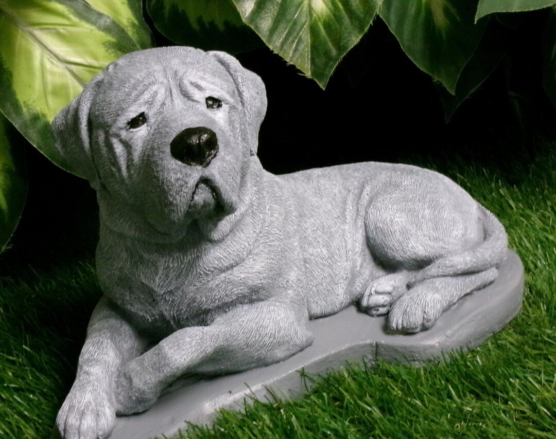 Mastiff Statue Figurine Concrete English Mastiff Bull Mastiff Garden ...