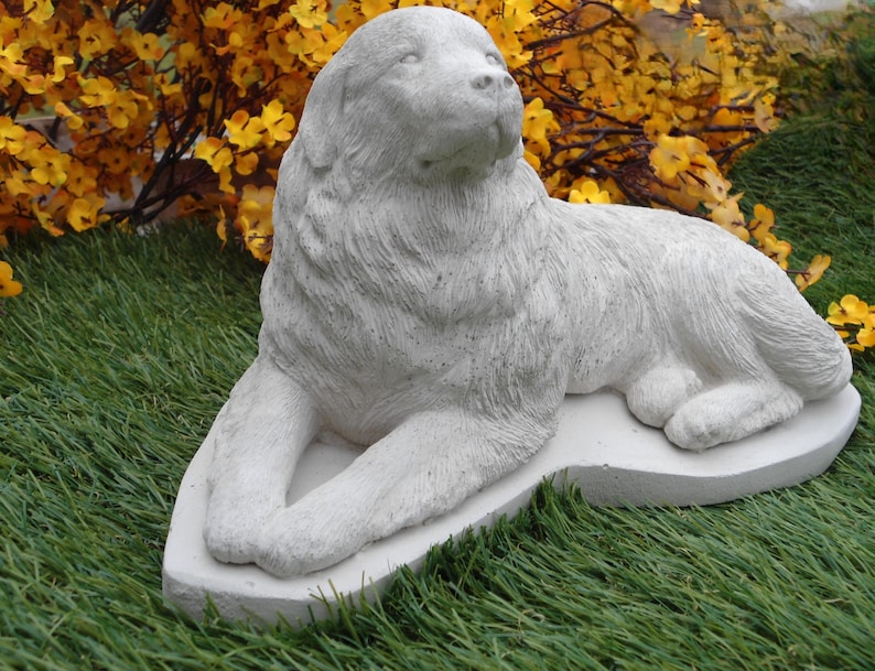 Great Pyrenees Concrete Statue Newfoundland Landseer Mini-me Painted ...