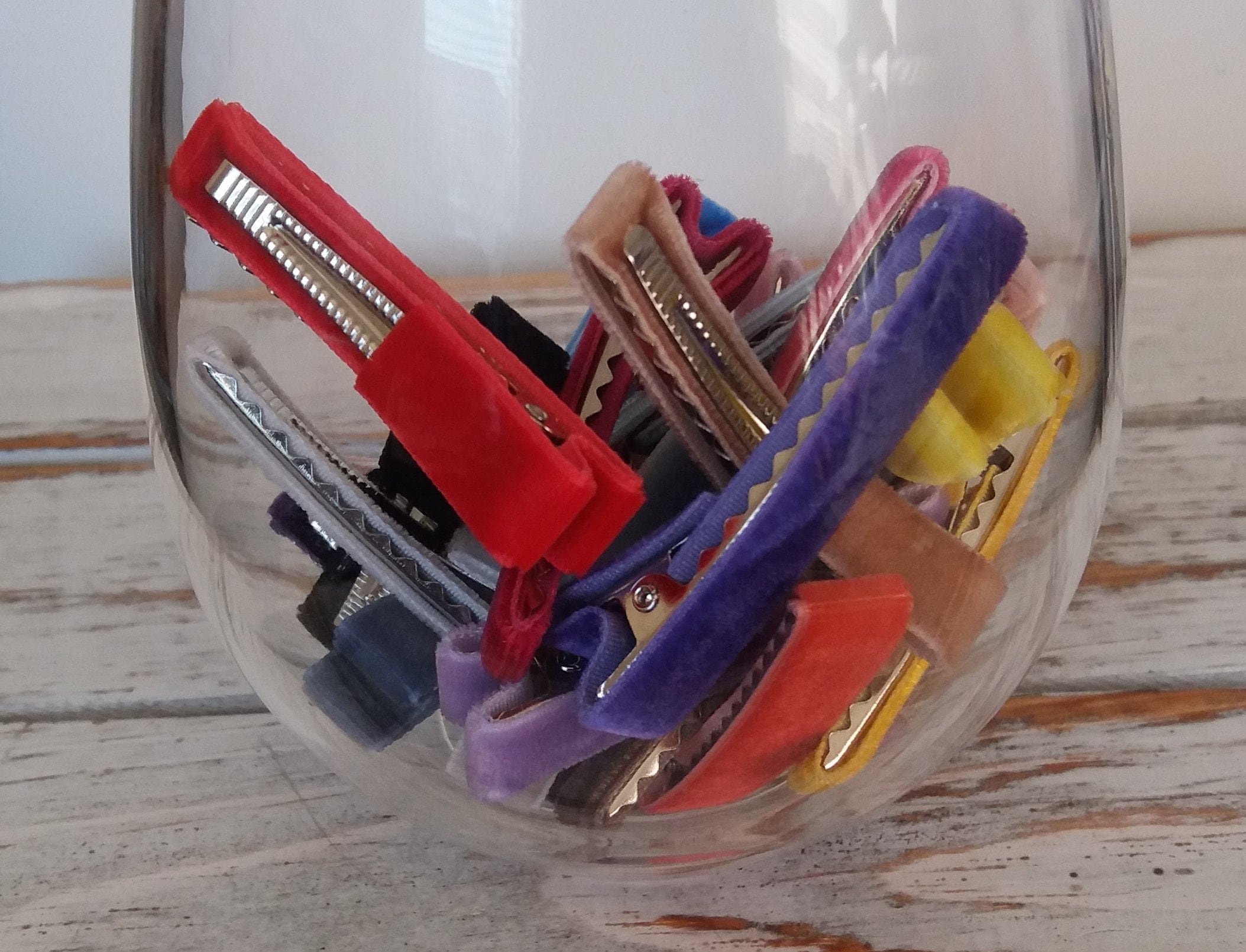 Velvet Bar Clips Velvet Alligator Clips Velvet Covered - Etsy