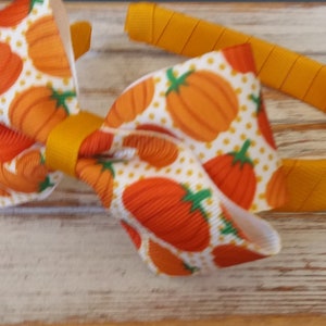 Pumpkin Headband Thanksgiving Headband Fall Headband Big Girl Headbands ...