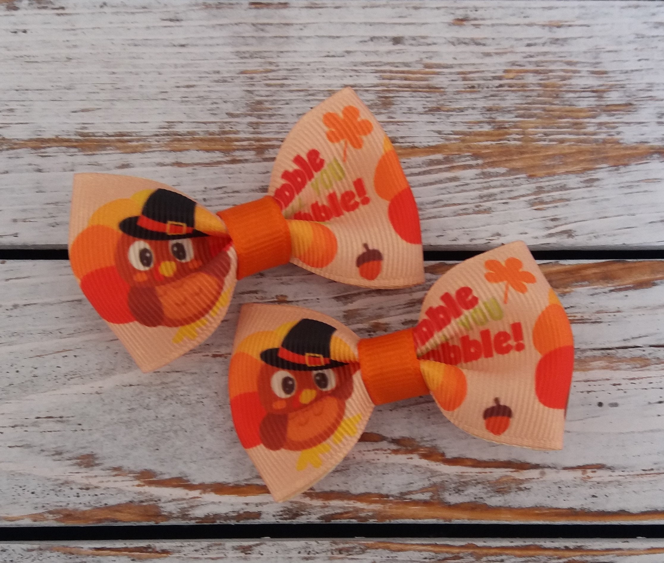 Thanksgiving Hair Bows Fall Hair Bows Turkey Hair Bow Toddler Hair Bow ...