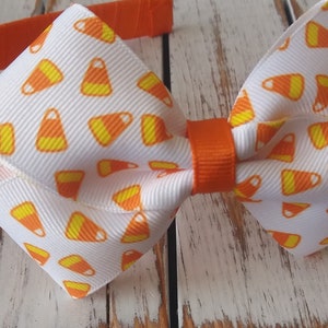 Candy Corn Headband, Halloween Hair Bows, Fall Headband, Big Girl ...