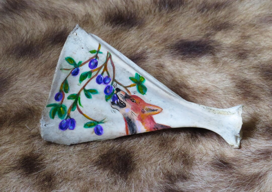 Taxidermy/art, Real Bone Red Fox Painting, Whitetail Deer Scapula - Etsy