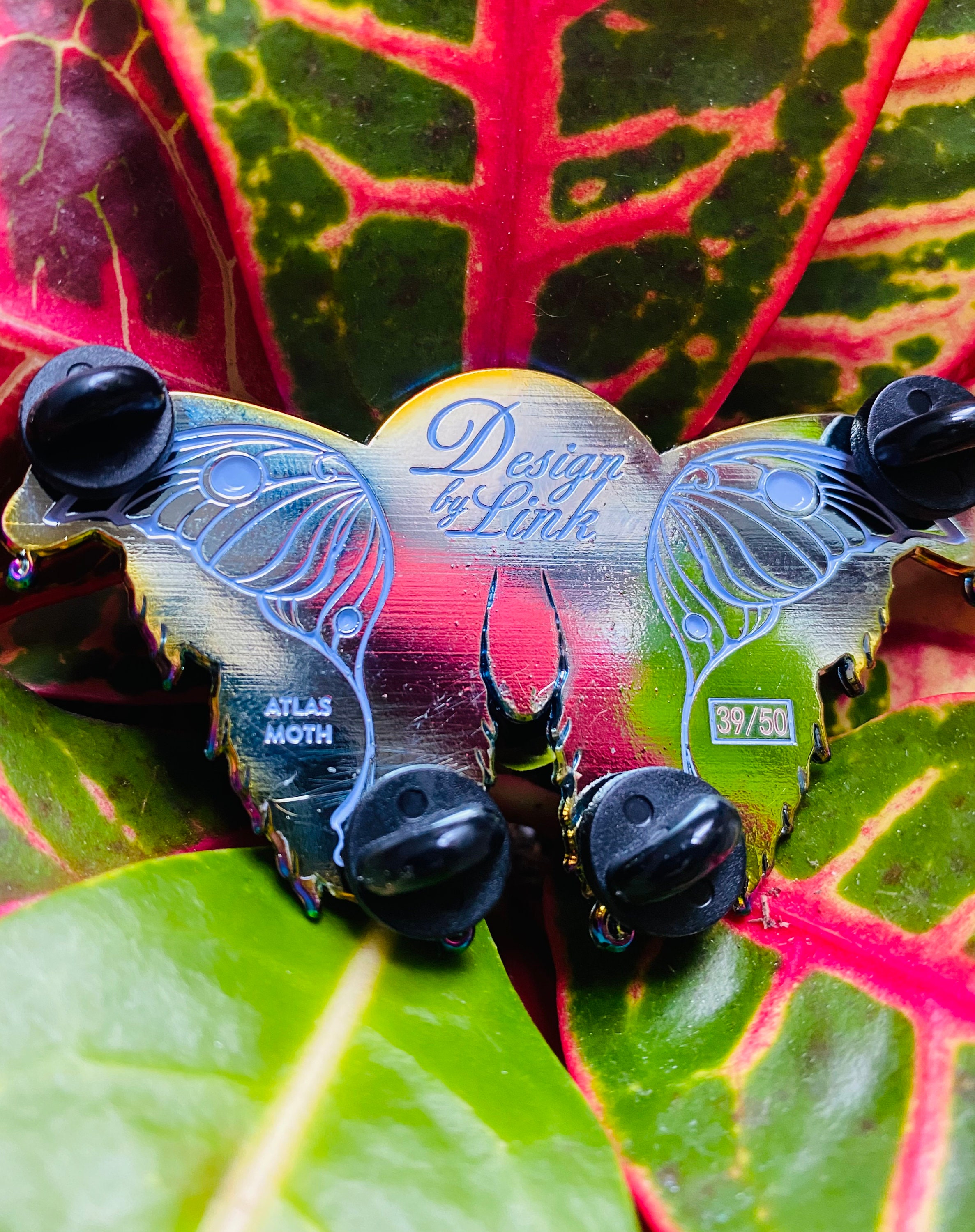 Anodized Atlas Moth Pin - Etsy