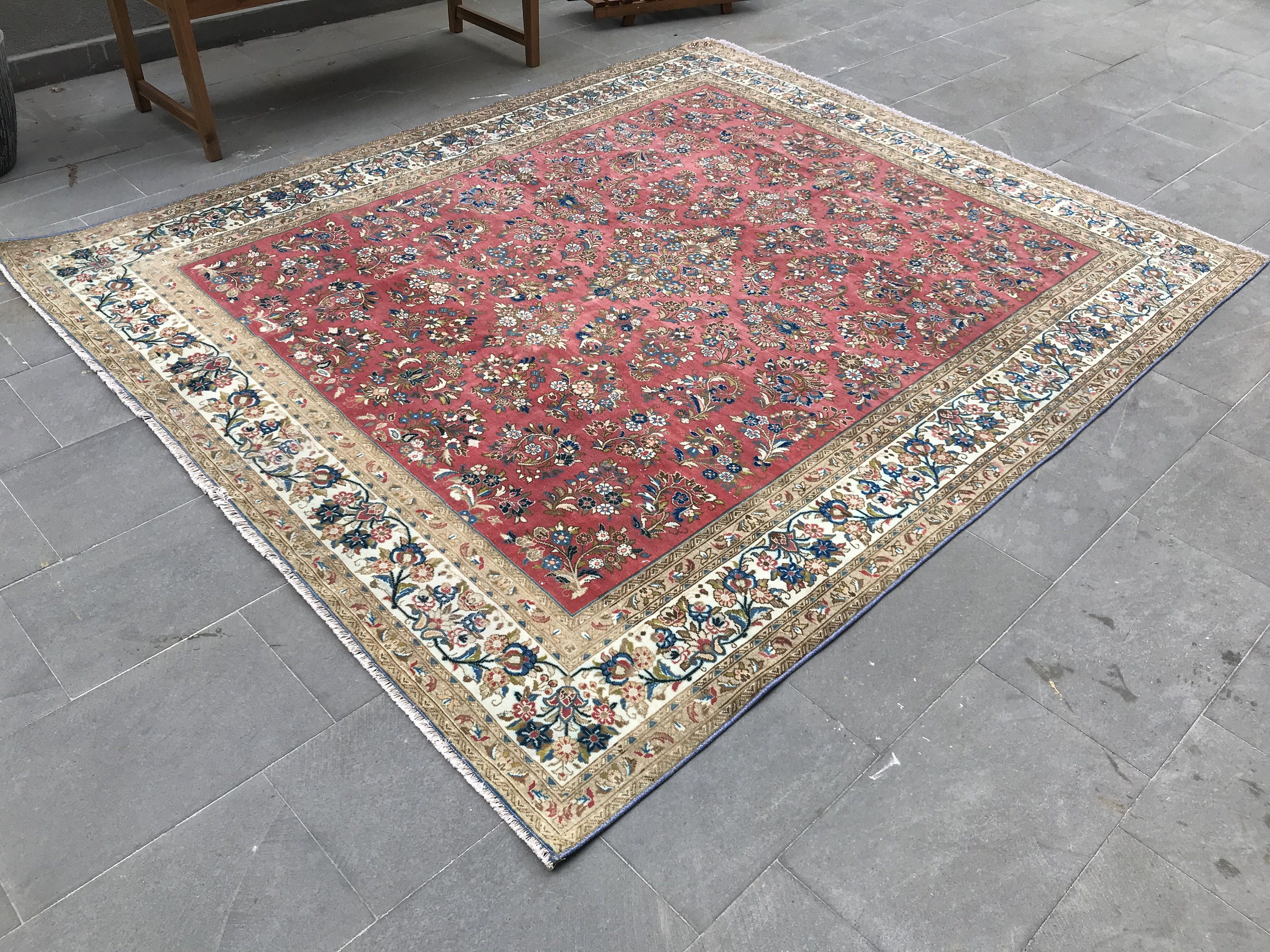 Big Rug Turkish Rug 7x8.3 ft Large Rug Art Deco | Etsy