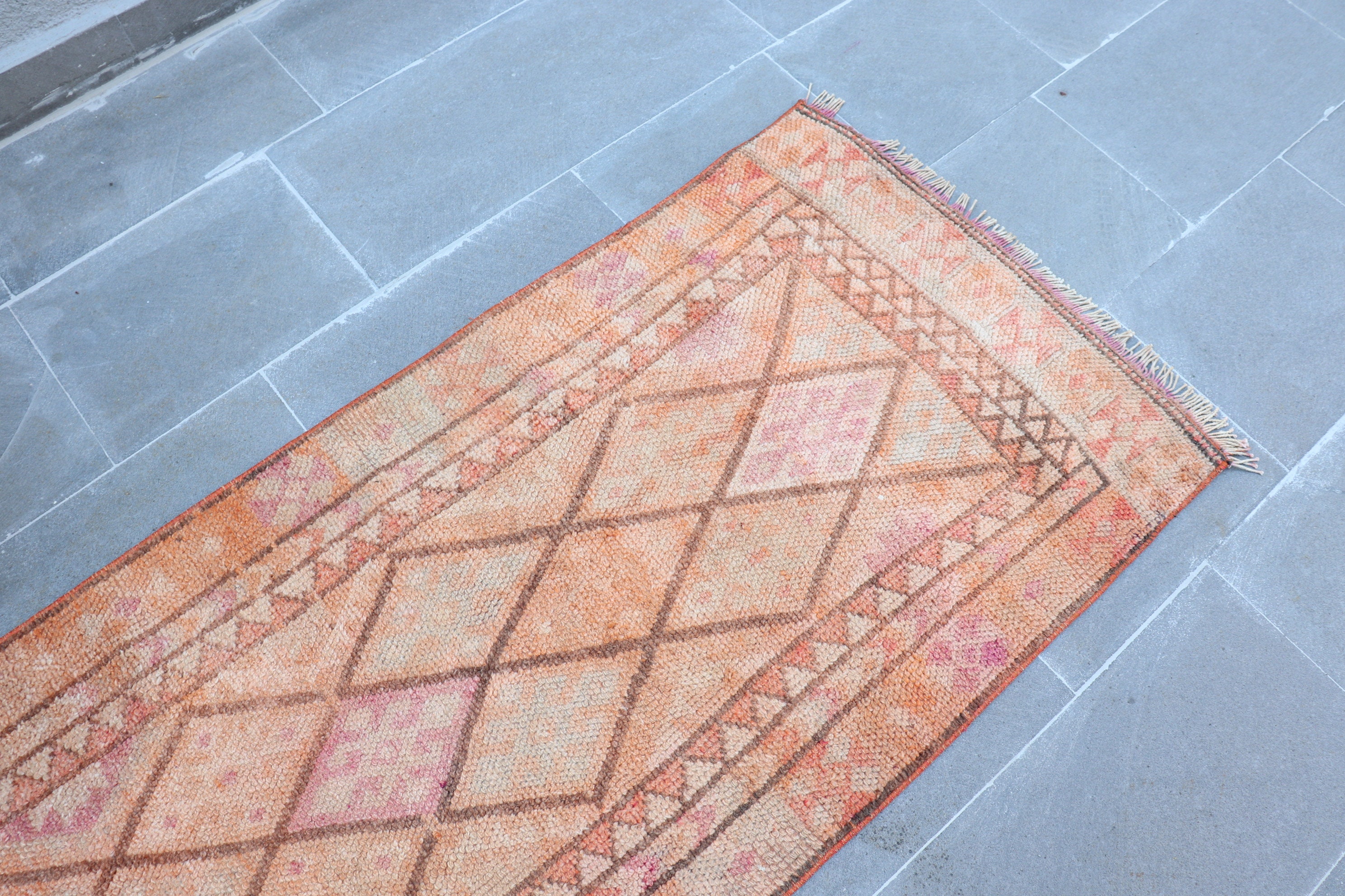 Vintage Rug 2.4x10.8 ft Runner Rug Hallway Rug Corridor | Etsy