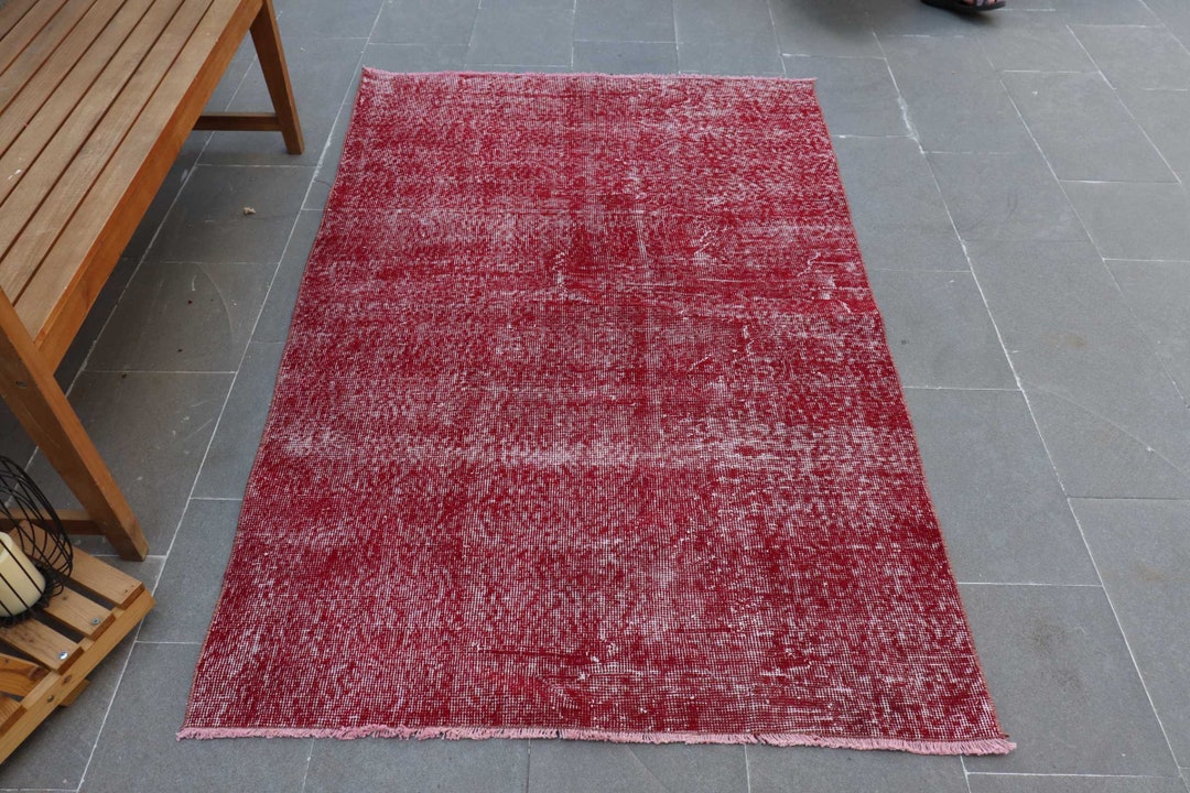 Vintage Decor, Anatolian Rug, Red Kurdish Rug, Rugs for Dining Room ...