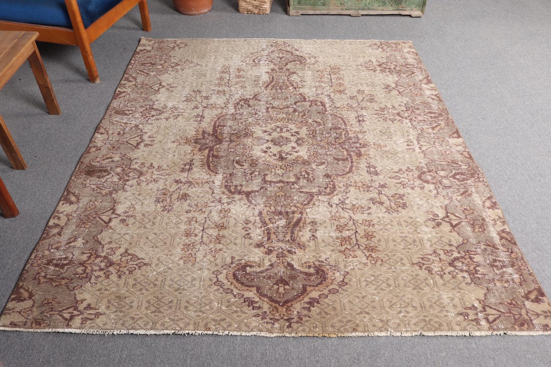 Turkish Rug, Vintage Rug, 6x7 Area Rug, Anatolian Rugs, Rugs for Salon ...