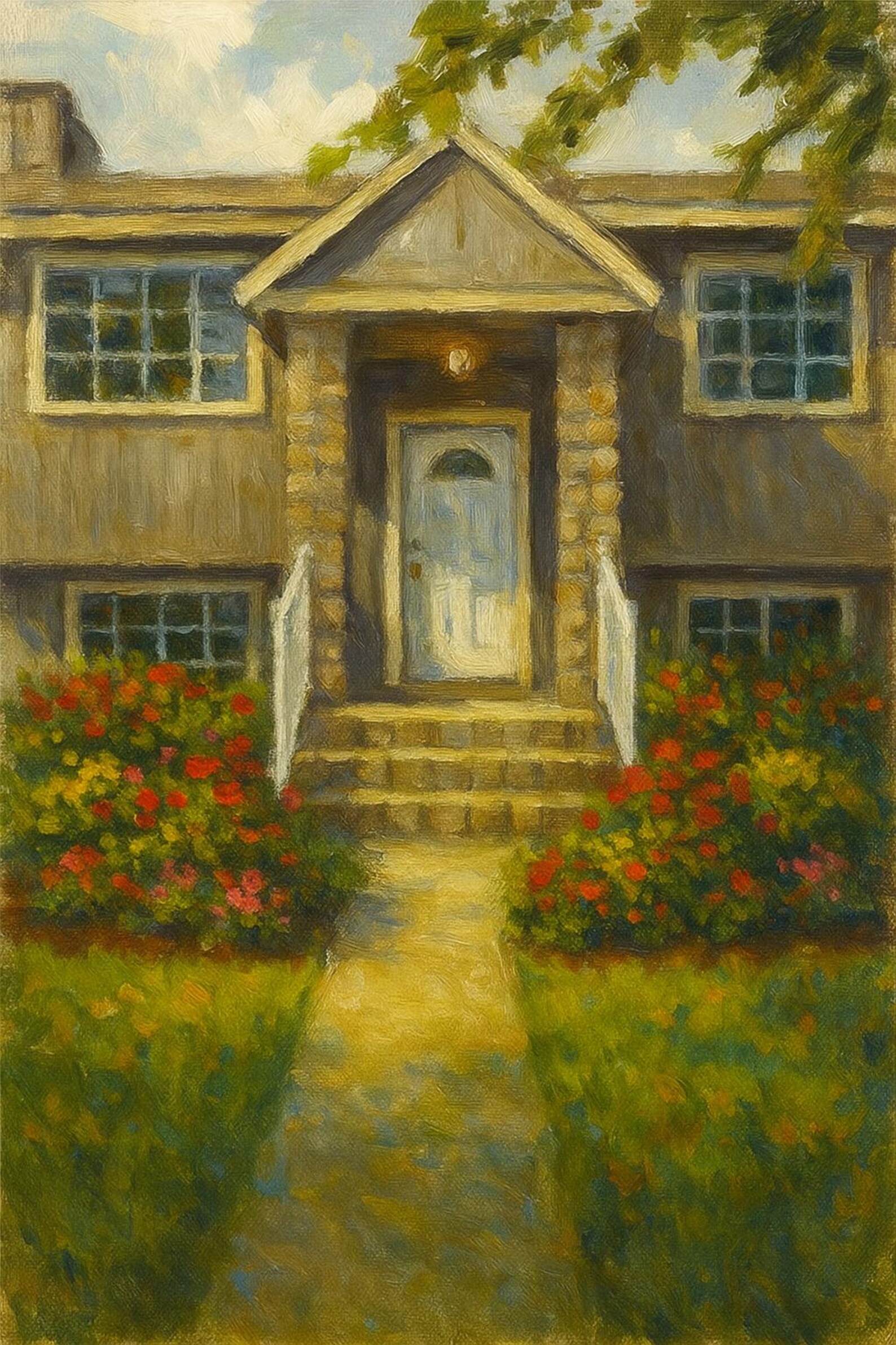 Personalized Impressionistic Home Portrait - Etsy