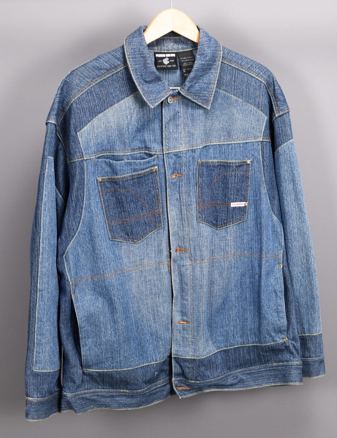 ROCAWEAR Vintage Men's Blue Denim Jacket Coat Size XL Urban Hip Hop - Etsy