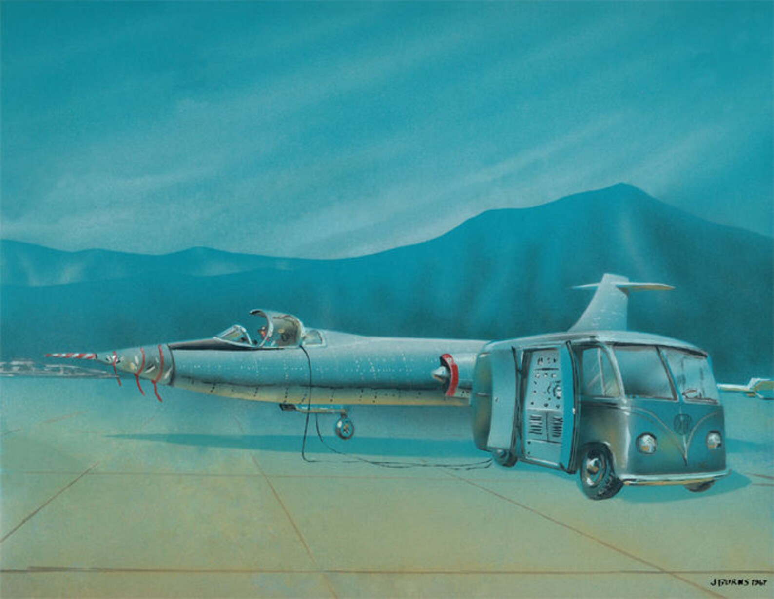 1967 Concept Art US Air Force Jet Airplane Electronics Testing Concept ...