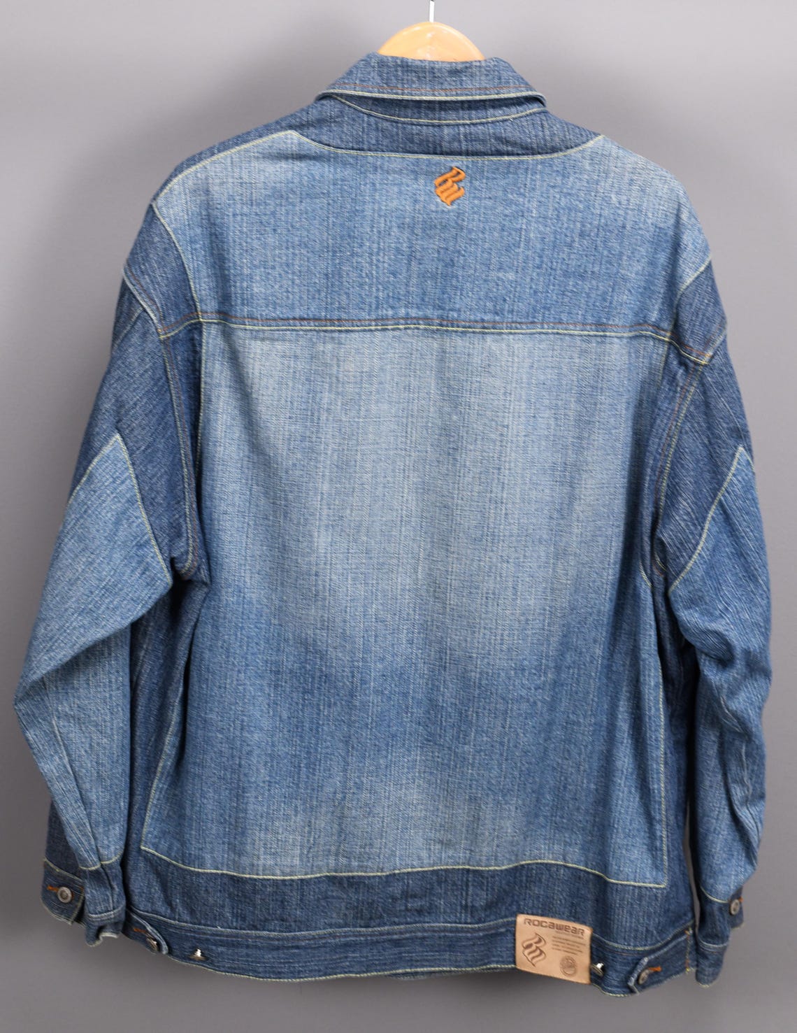 ROCAWEAR Vintage Men's Blue Denim Jacket Coat Size XL Urban Hip Hop - Etsy