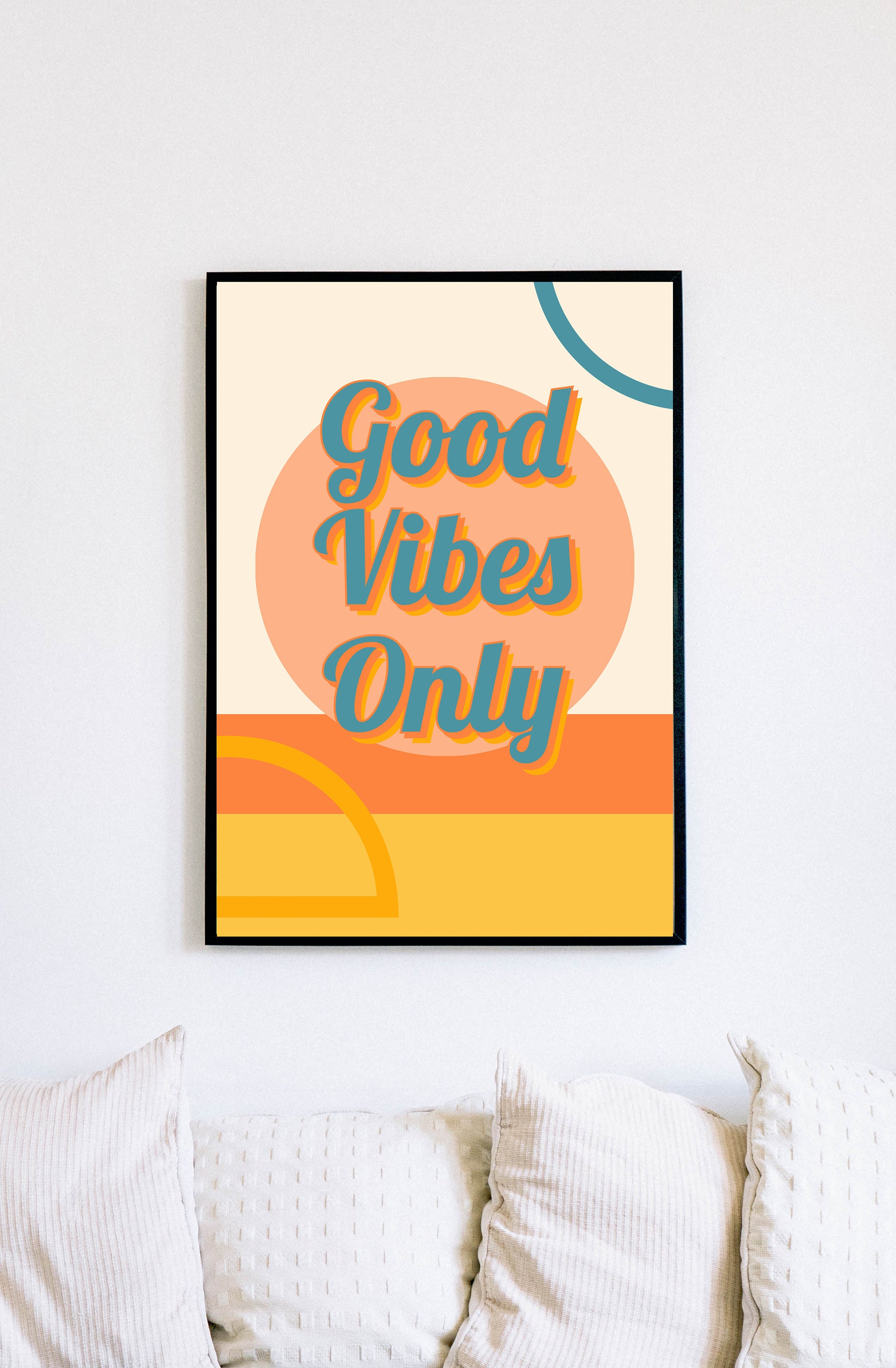 Good Vibes Only Wall Print Impression de texte Non encadré - Etsy France