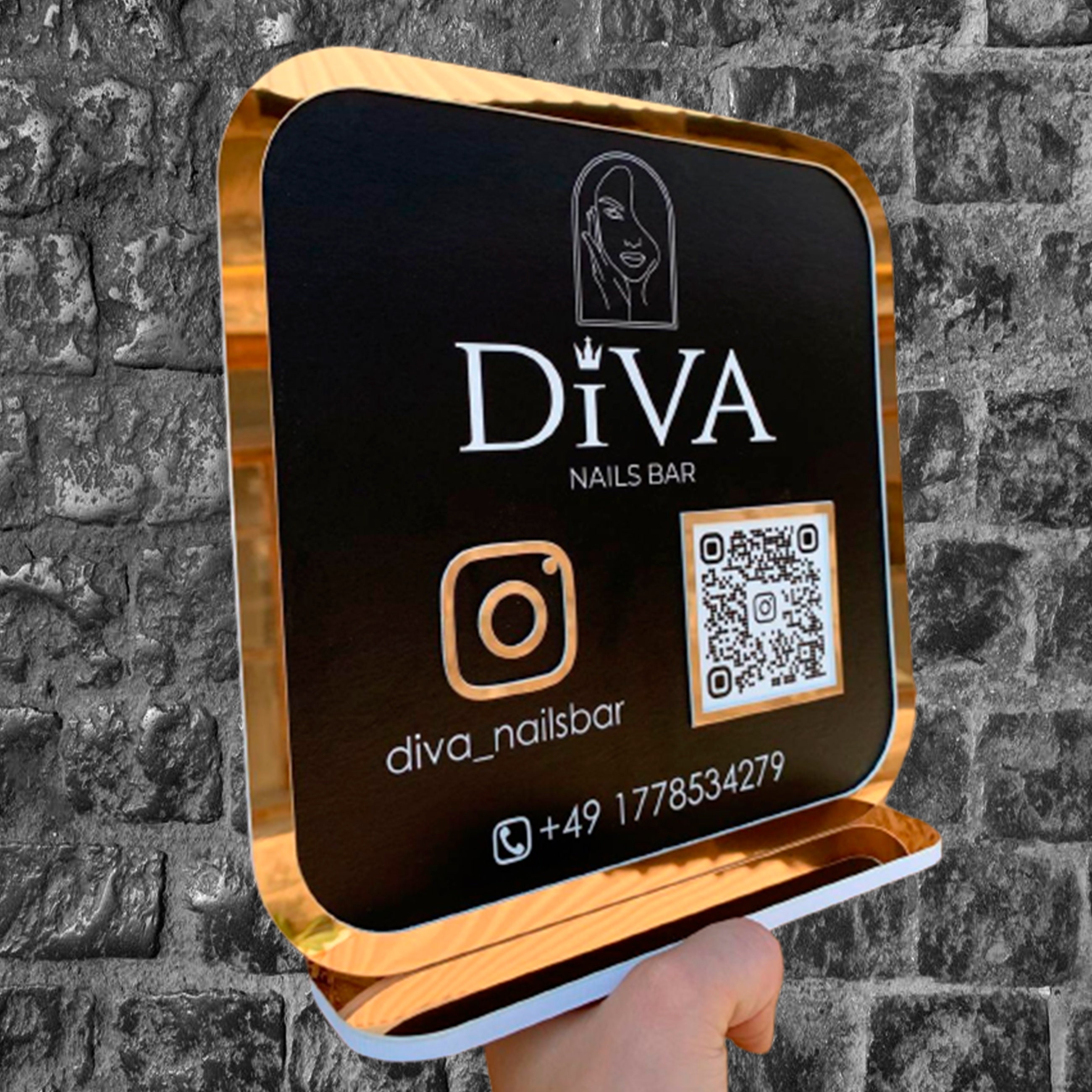 Acrylic QR Code Sign. Reception Desk Custom QR Code Plaque - Etsy