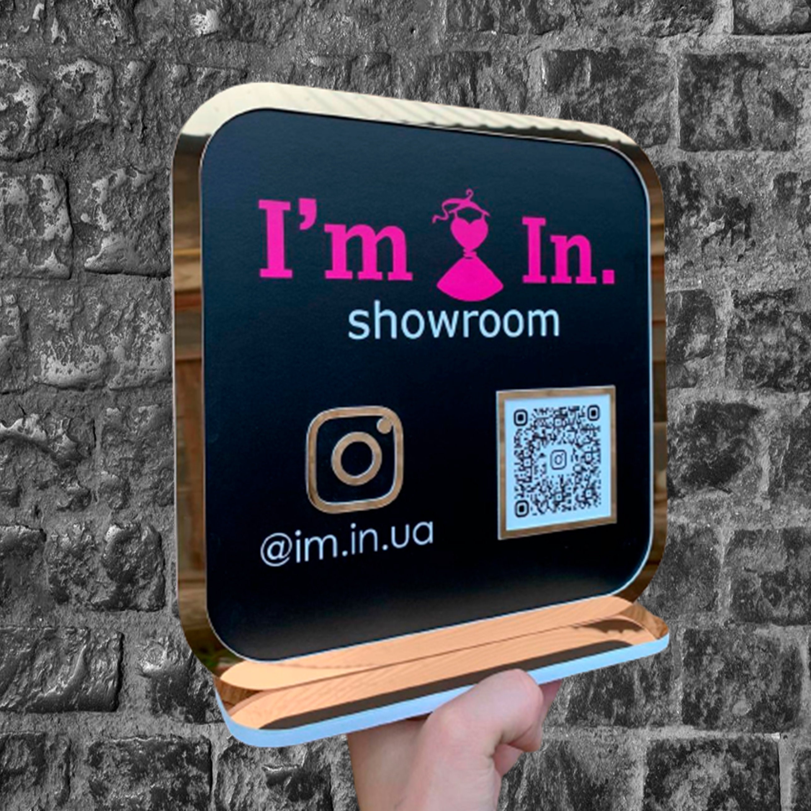 Acrylic QR Code Sign. Reception Desk Custom QR Code Plaque - Etsy