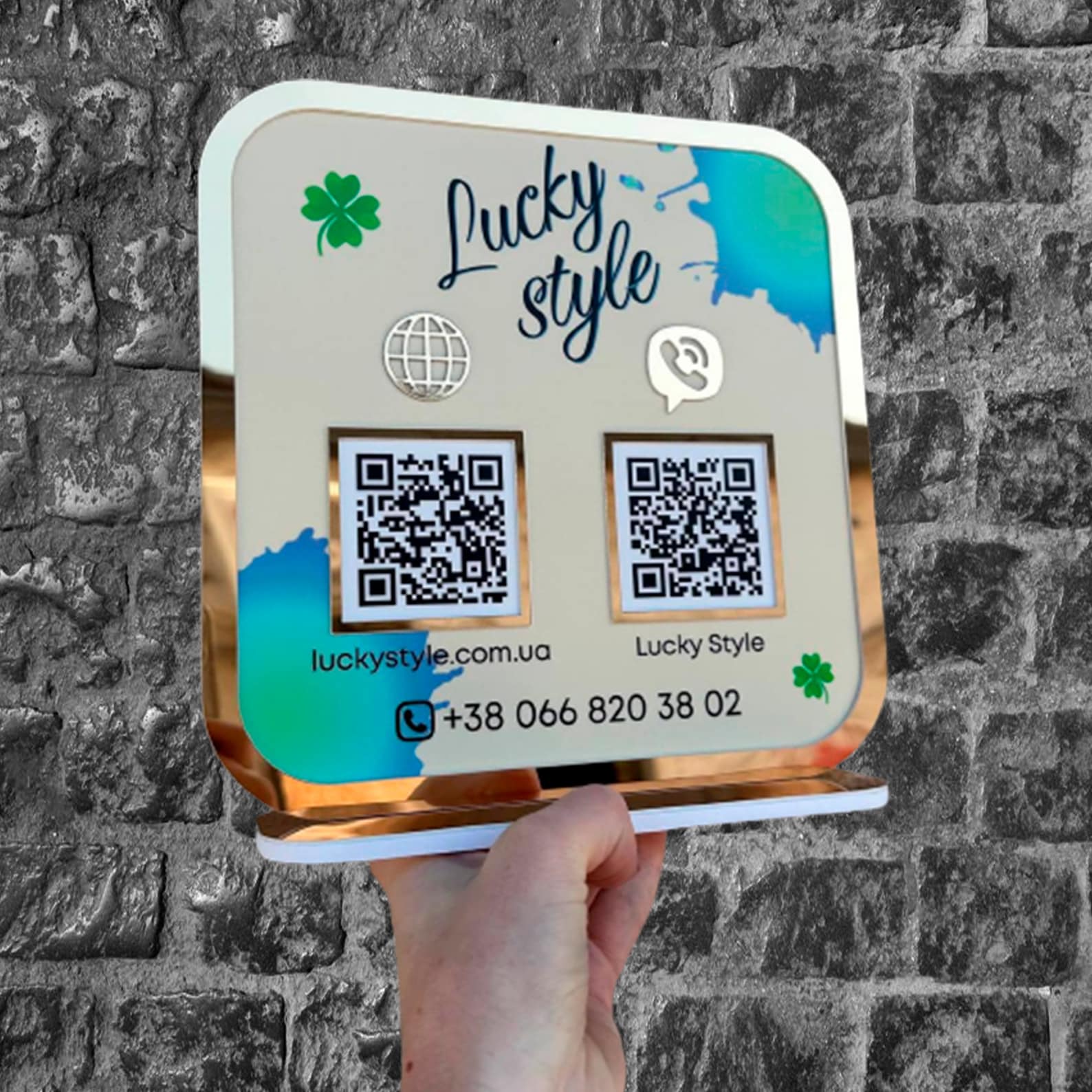 Acrylic QR Code Sign. Reception Desk Custom QR Code Plaque - Etsy