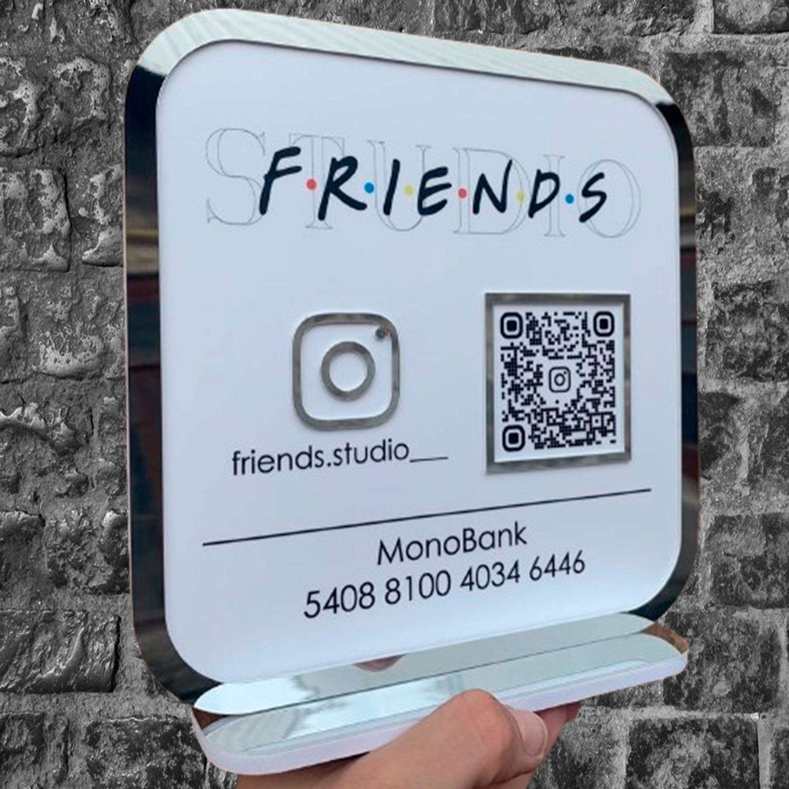 QR Code Instagram Acrylic Sign Beauty Welcome Sign Wifi - Etsy