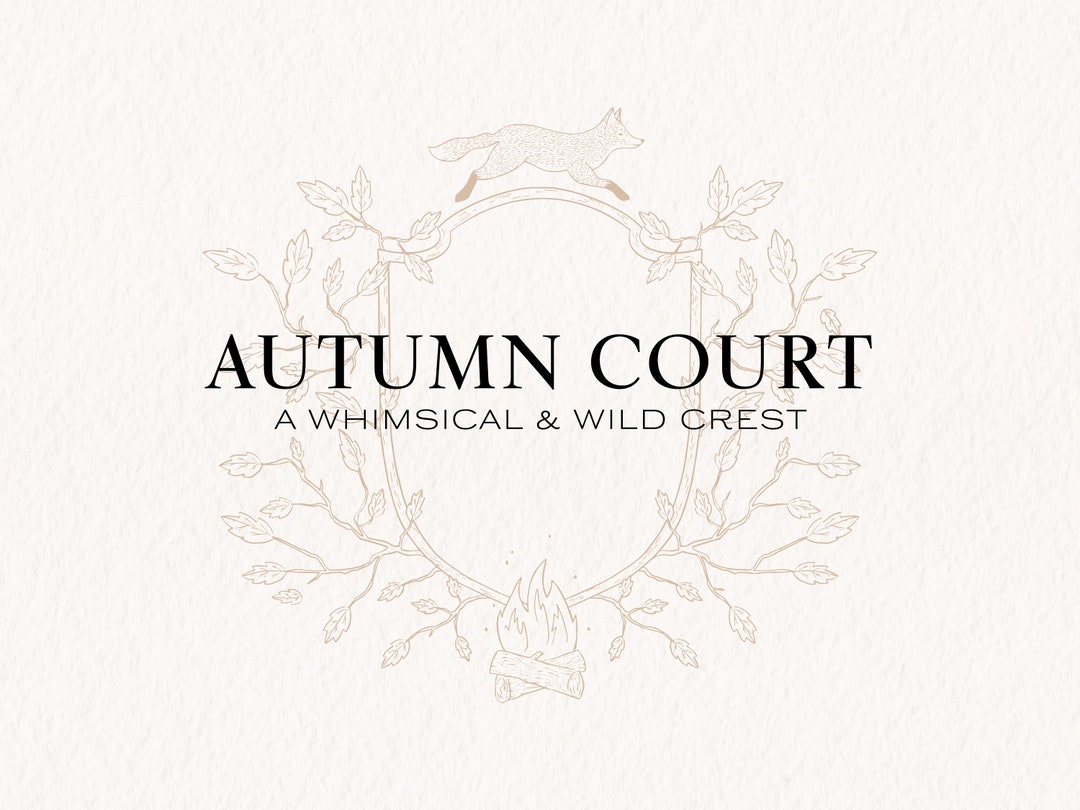 Autumn Court Crest Autumn Wedding Crest Autumn Botanical Crest Autumn ...
