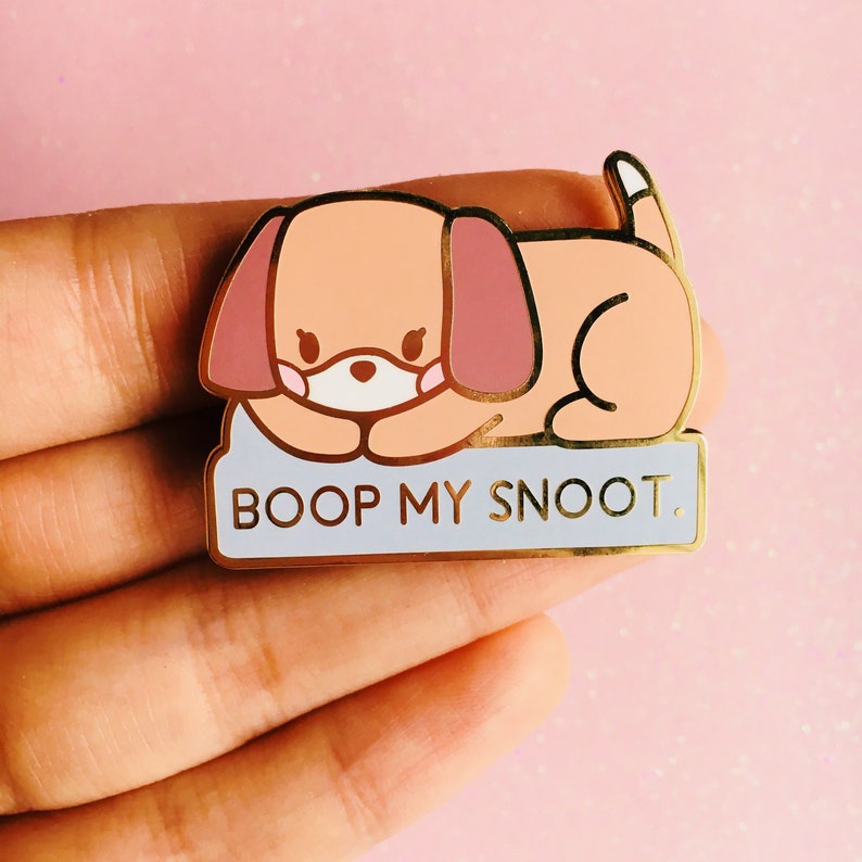 Dog "boop My Snoot" Enamel Pin - Etsy