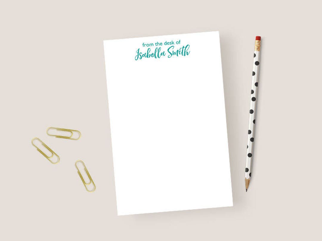 Personalized Notepad From the Desk of Stationery, Personalized From the ...