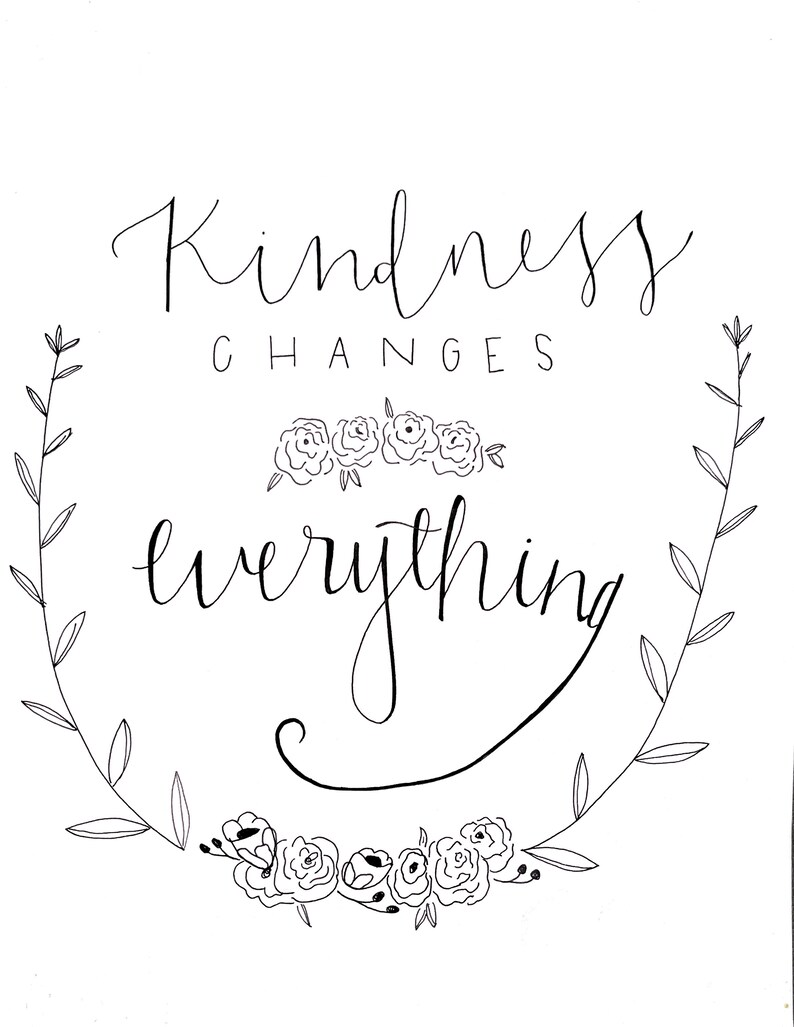 Kindness Changes Everything Wall Print - Etsy