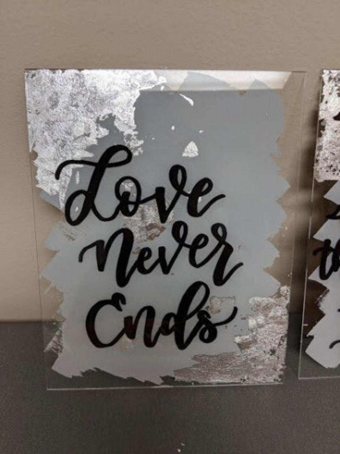 Foil Acrylic CUSTOM WORDING SIGN 8x10 acrylic sign | Etsy