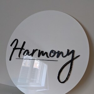 Single Colour Layered Acrylic Logo White Acrylic Circle With Mirror ...
