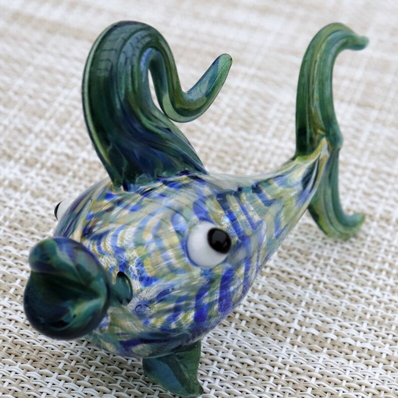 Whimsical Glass Fish Ornament Kissy Lips Funny Fish Fisherman Gift ...